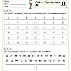ODD AND EVEN NUMBERS WORKSHEETS